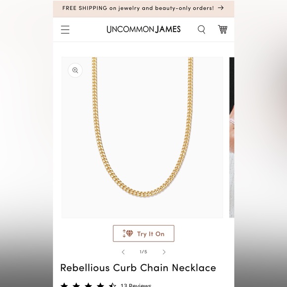 Uncommon James | Jewelry | Uncommon James Rebellious Curb Chain ...